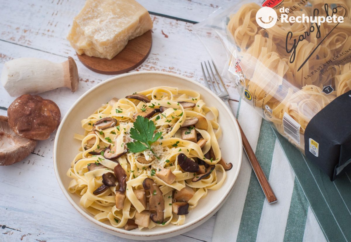 Tagliatelle al funghi. Pasta con setas de otoño - De Rechupete