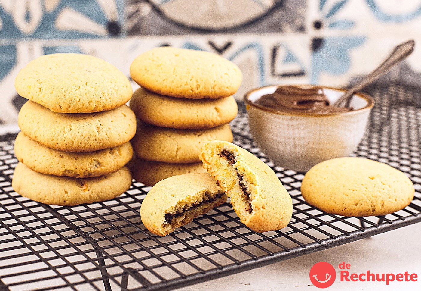 Galletas rellenas de crema de chocolate paso a paso