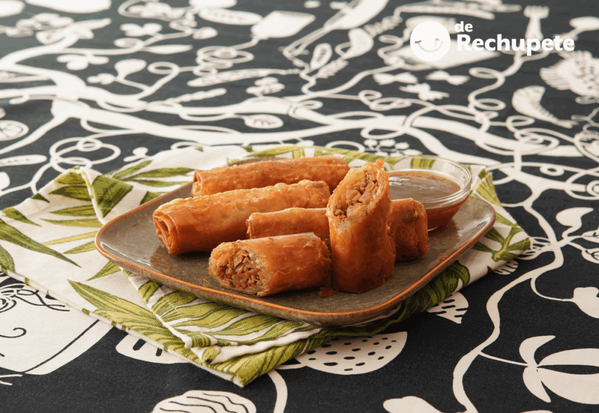 Lumpias chinas crujientes. Receta casera paso a paso