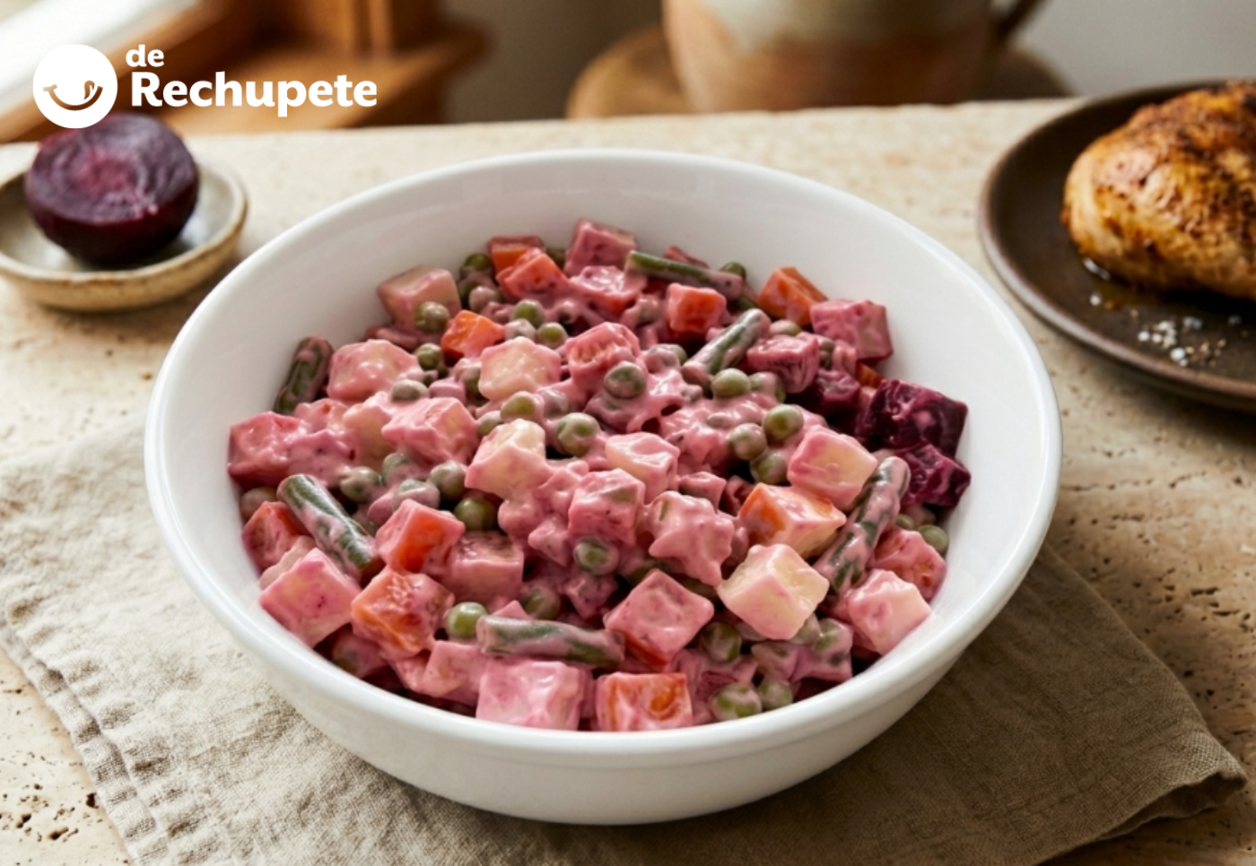 Ensalada rusa peruana: receta casera con betarraga, papa y mayonesa
